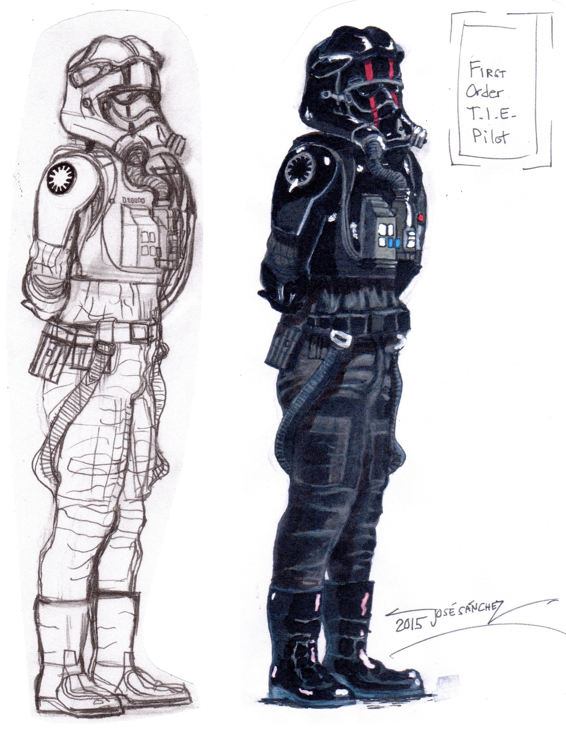 ArtStation - First Order T.I.E. Pilot Elite (Development Sketch)