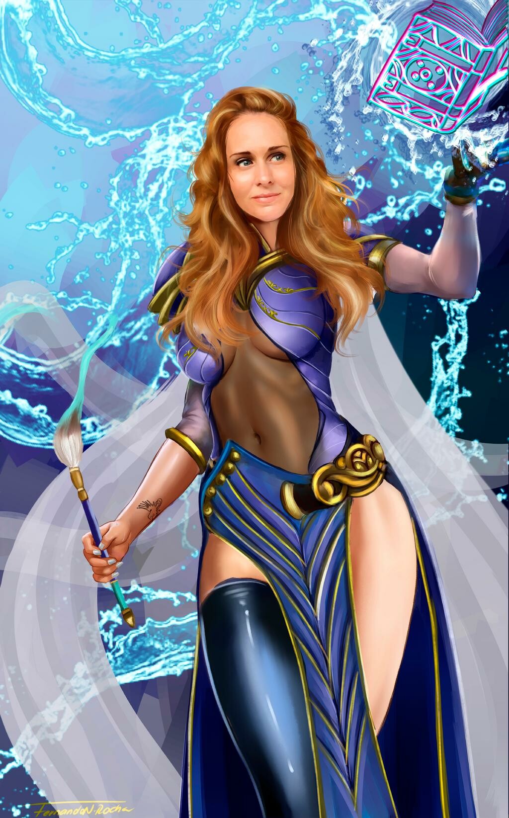 ArtStation - ELEMENTAL MAGE (OC) COMISSIONED WORK