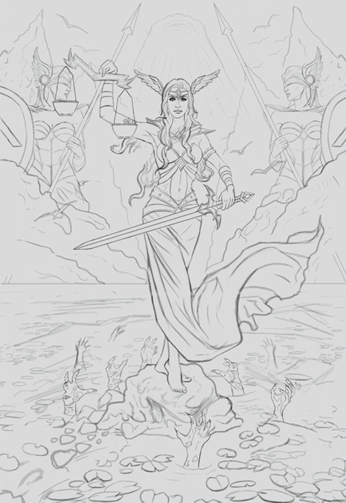 lady justice coloring page
