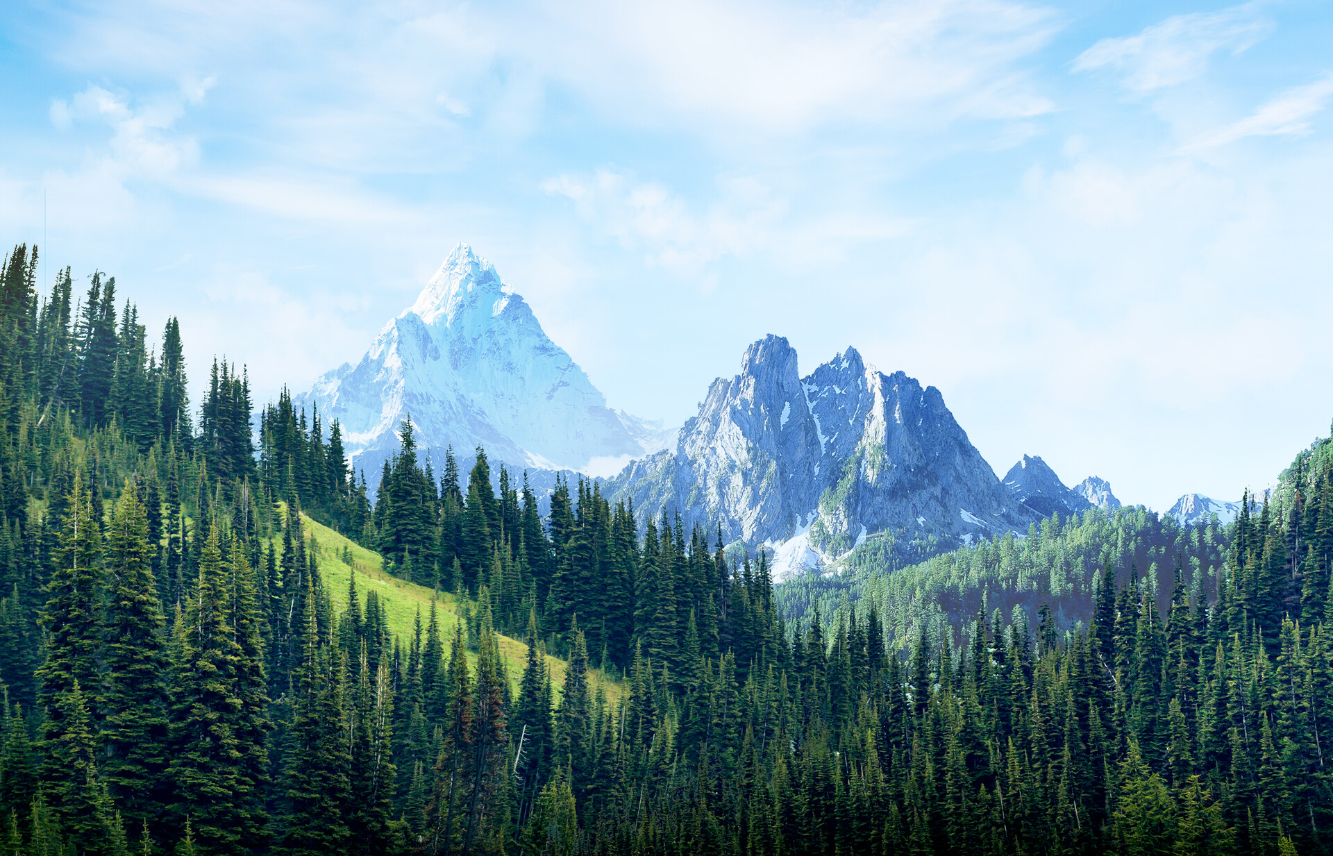 ArtStation - Mountain Scene