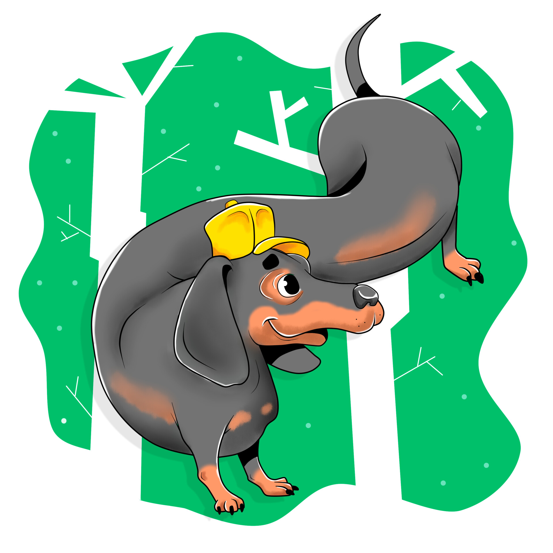 ArtStation - Dachshund CARTOON