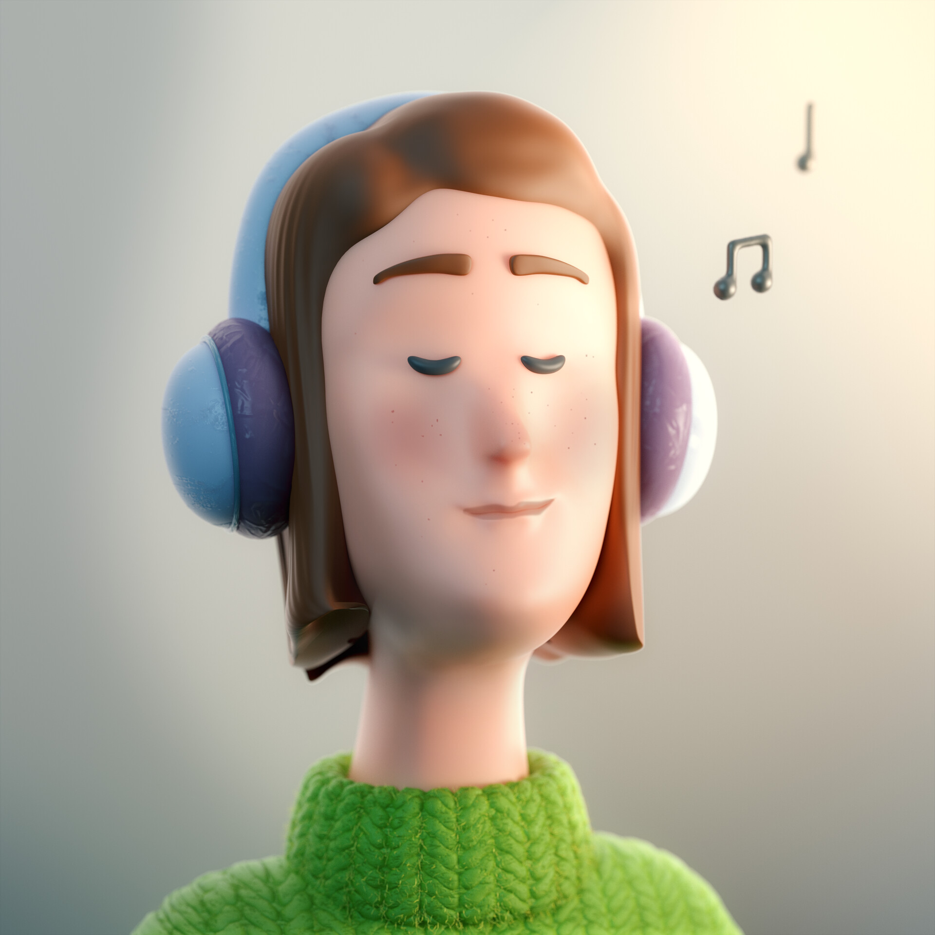 ArtStation - Headphones Girl - Character Sculpt