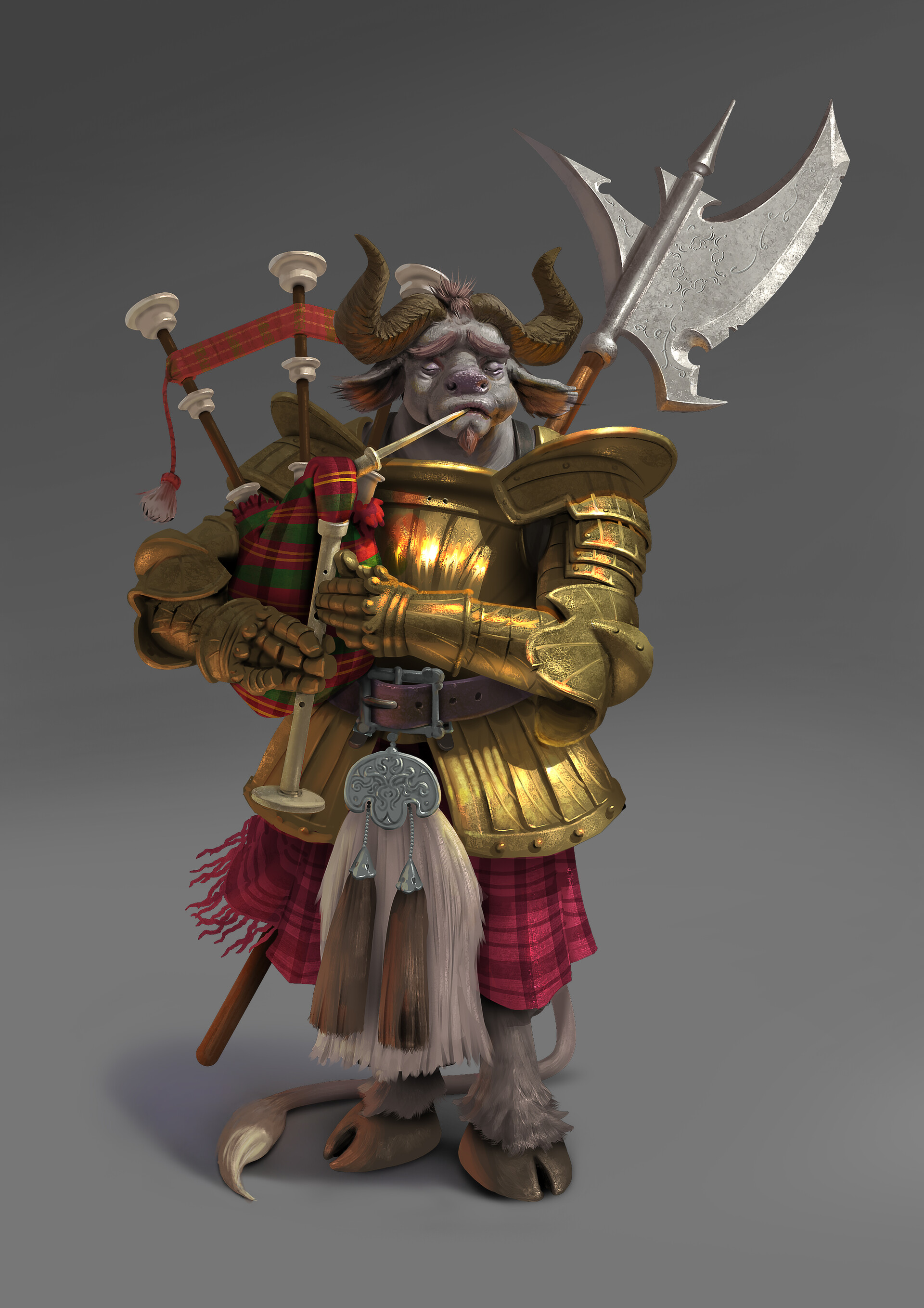 ArtStation - Minotaur paladin