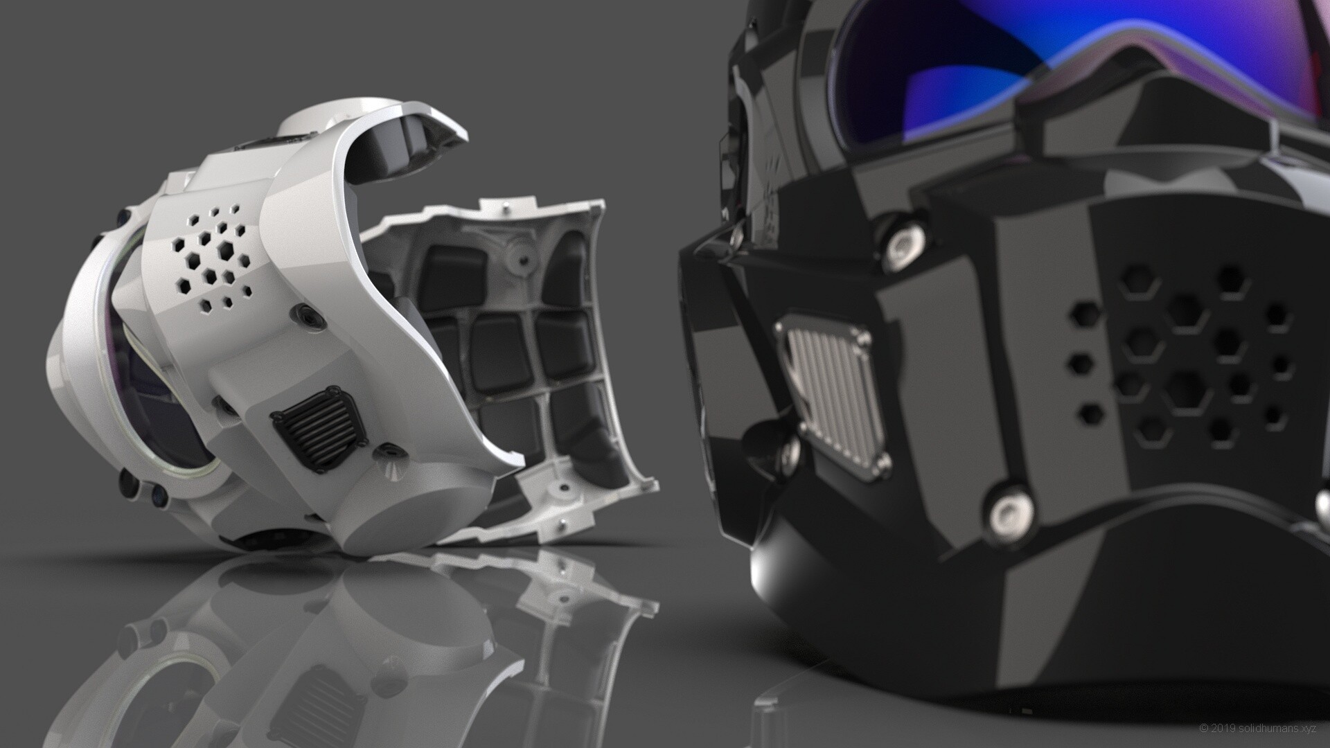 Aleksandr Sytchenko - CAD-friendly models kit Helmet H1V1 and male head ...