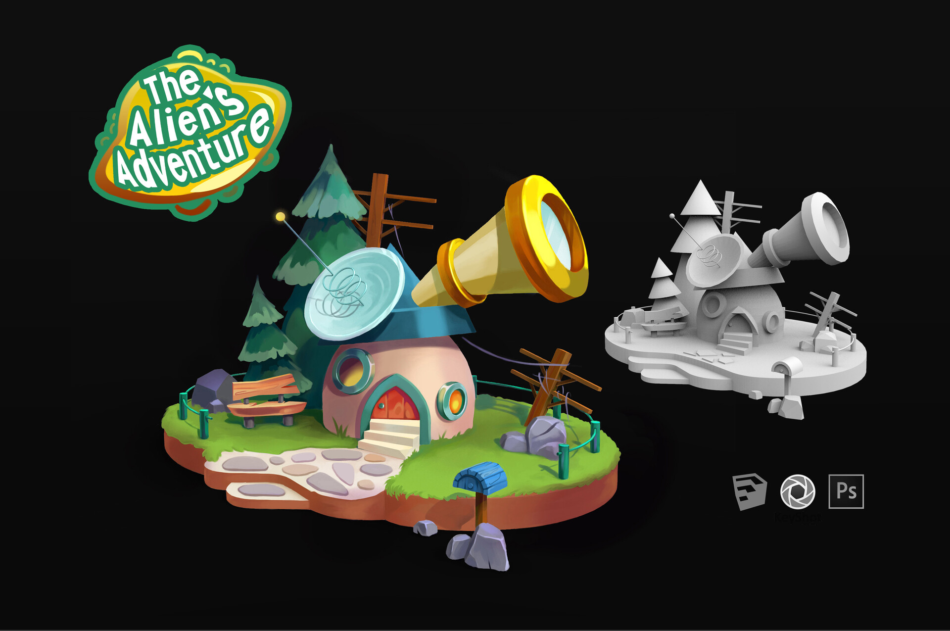 ArtStation - The Alien's house