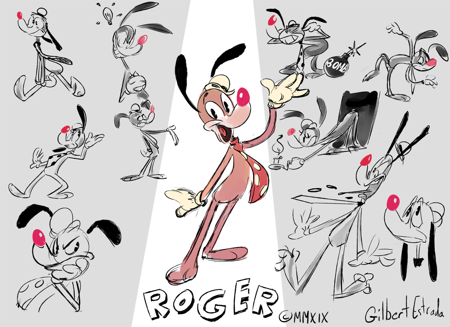 Gilbert Estrada - Short Film "Lights out" - Character Sheets