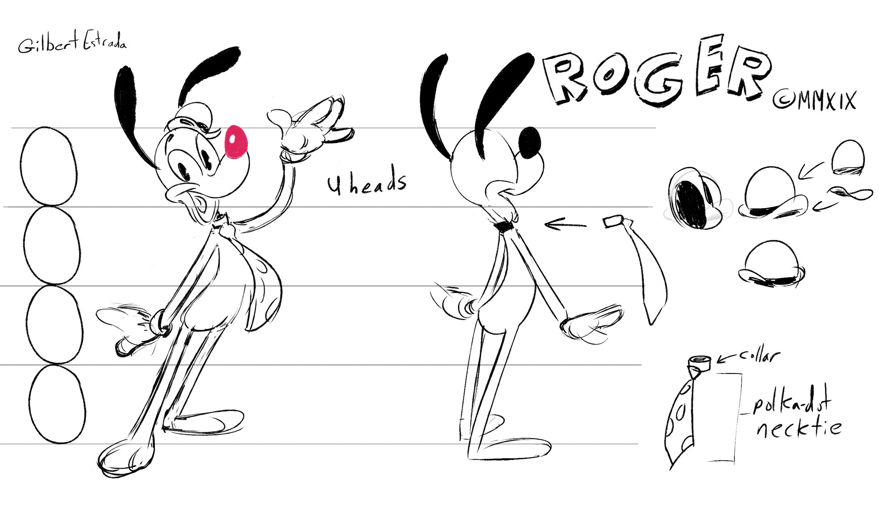 Gilbert Estrada - Short Film "Lights out" - Character Sheets