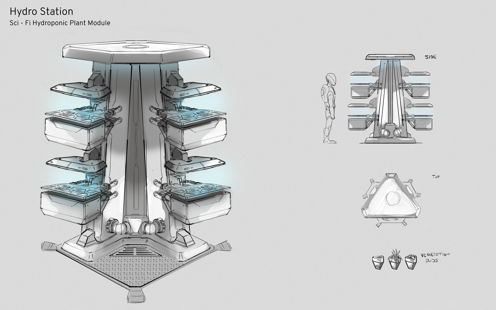 ArtStation - Sci Fi Hydroponic Tower