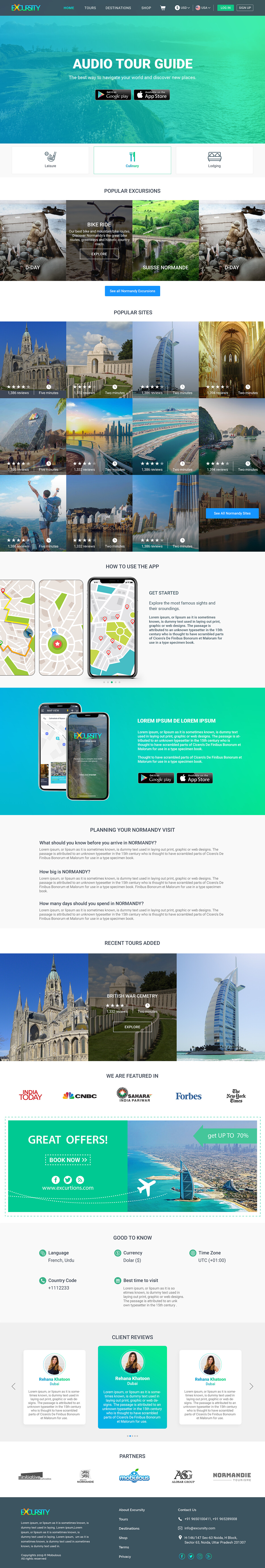 ArtStation - Tour & Tour Guide Website |UI Designs