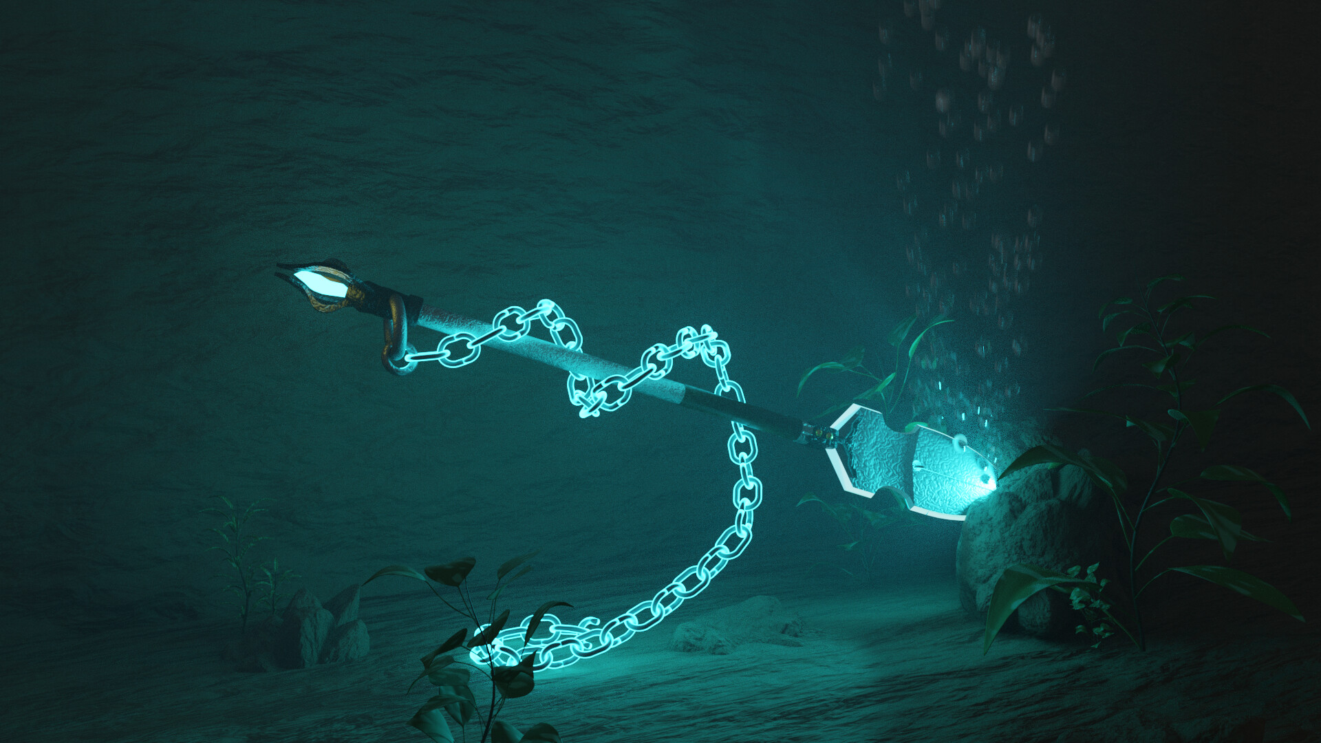 ArtStation - [Heroic Fantasy]- Kira's ghostly spear "the chained spirit"