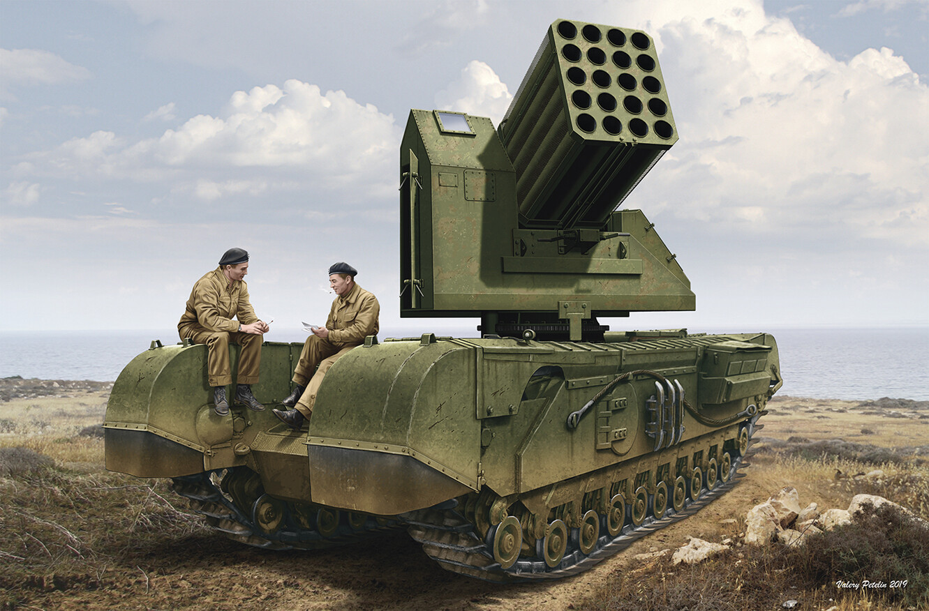 Valery Petelin - British 7-inch anti-Aircraft rocket launcher ( box art ...