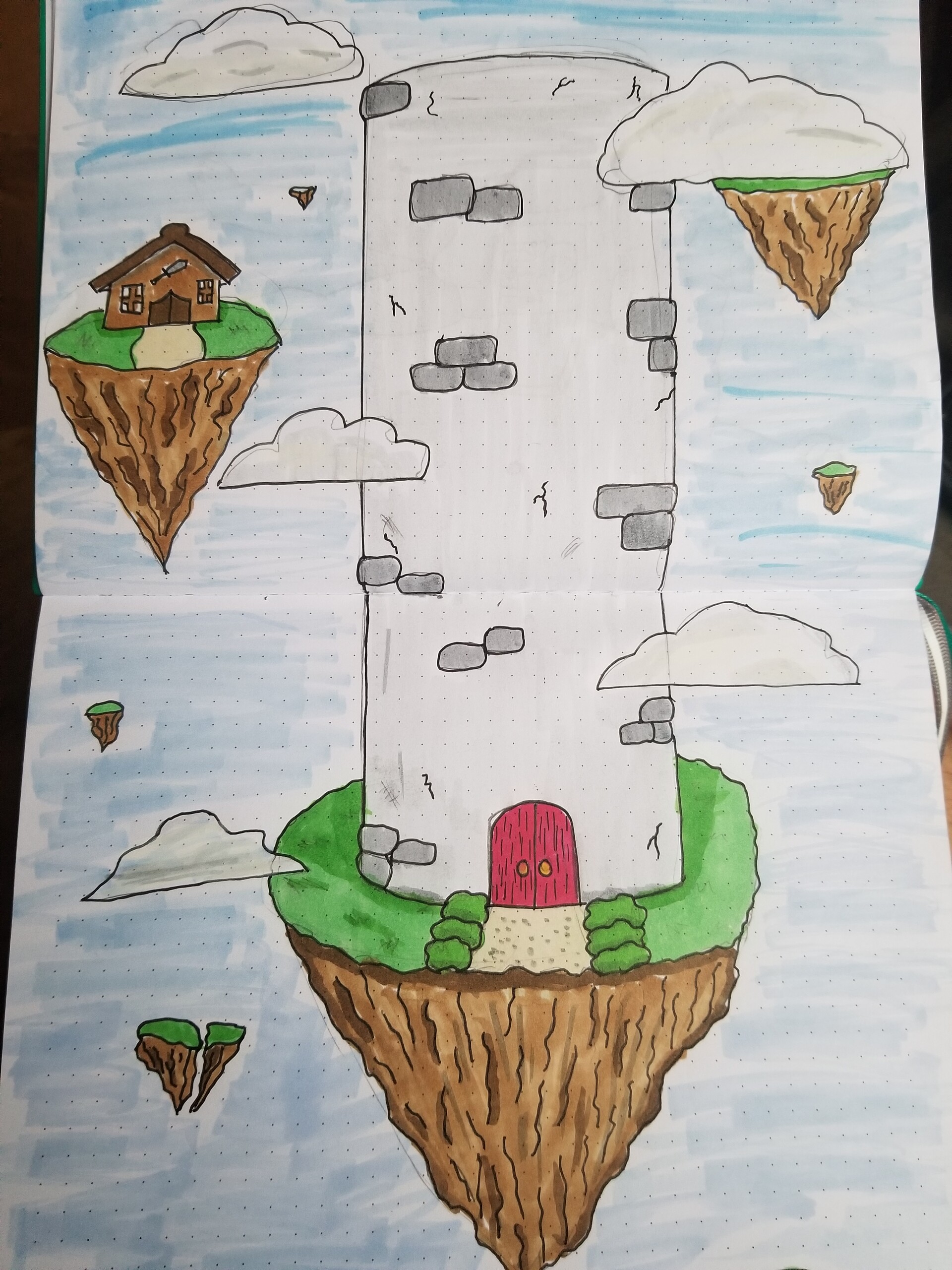 ArtStation - Floating tower in the sky