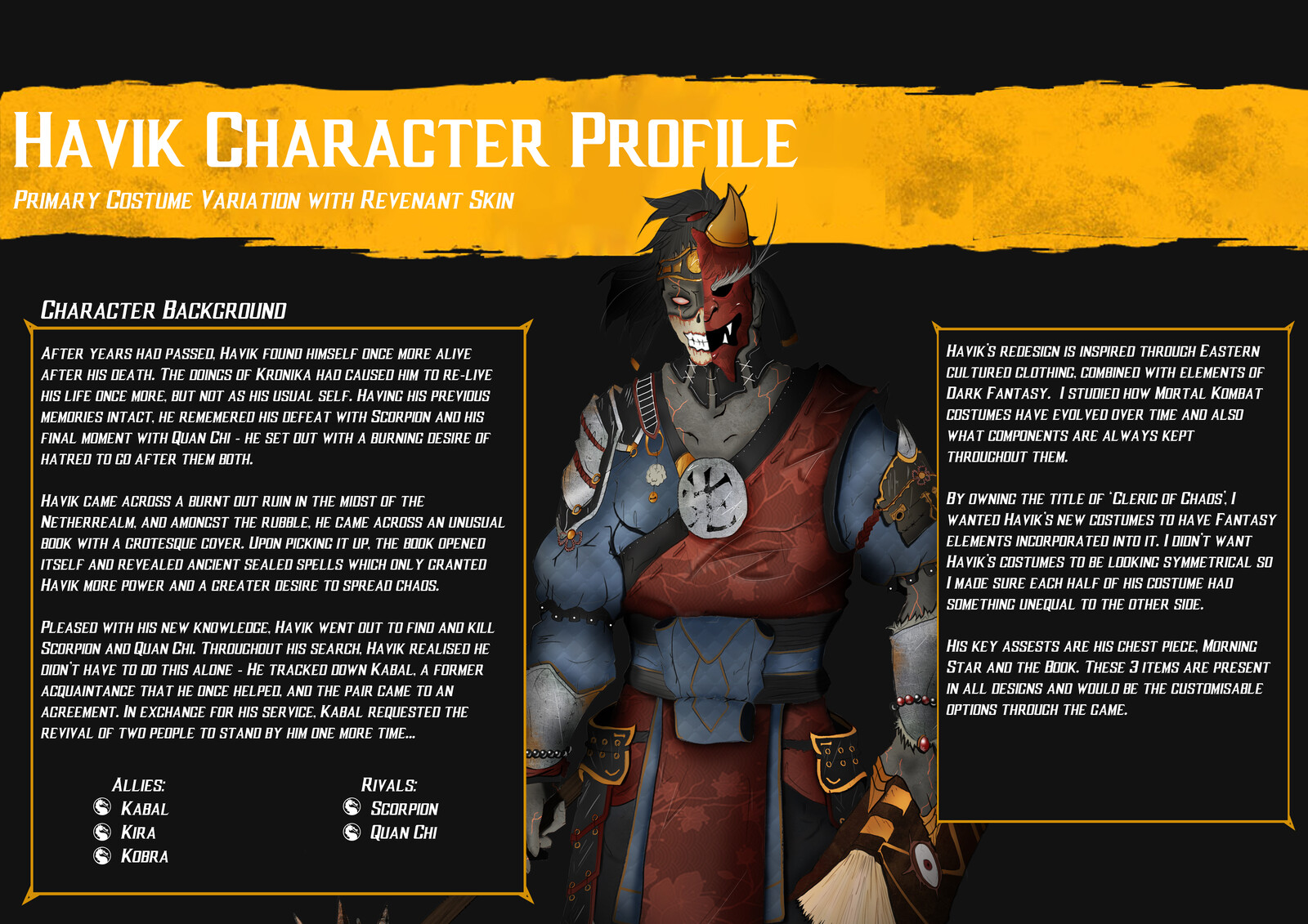 Akash Fakira - Mortal Kombat 11 - Havik Redesign Project
