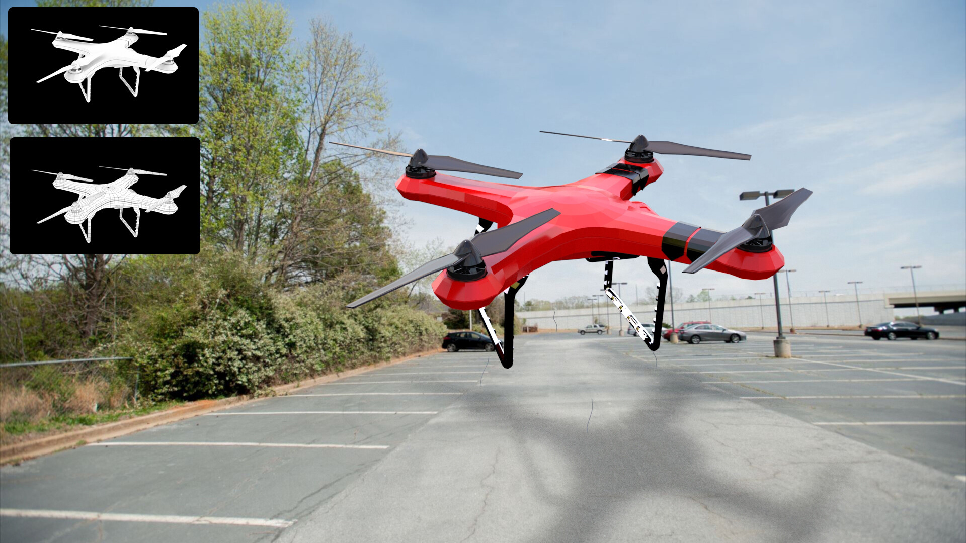 ArtStation - 3d drone modeling- texturing- lighting and rendering