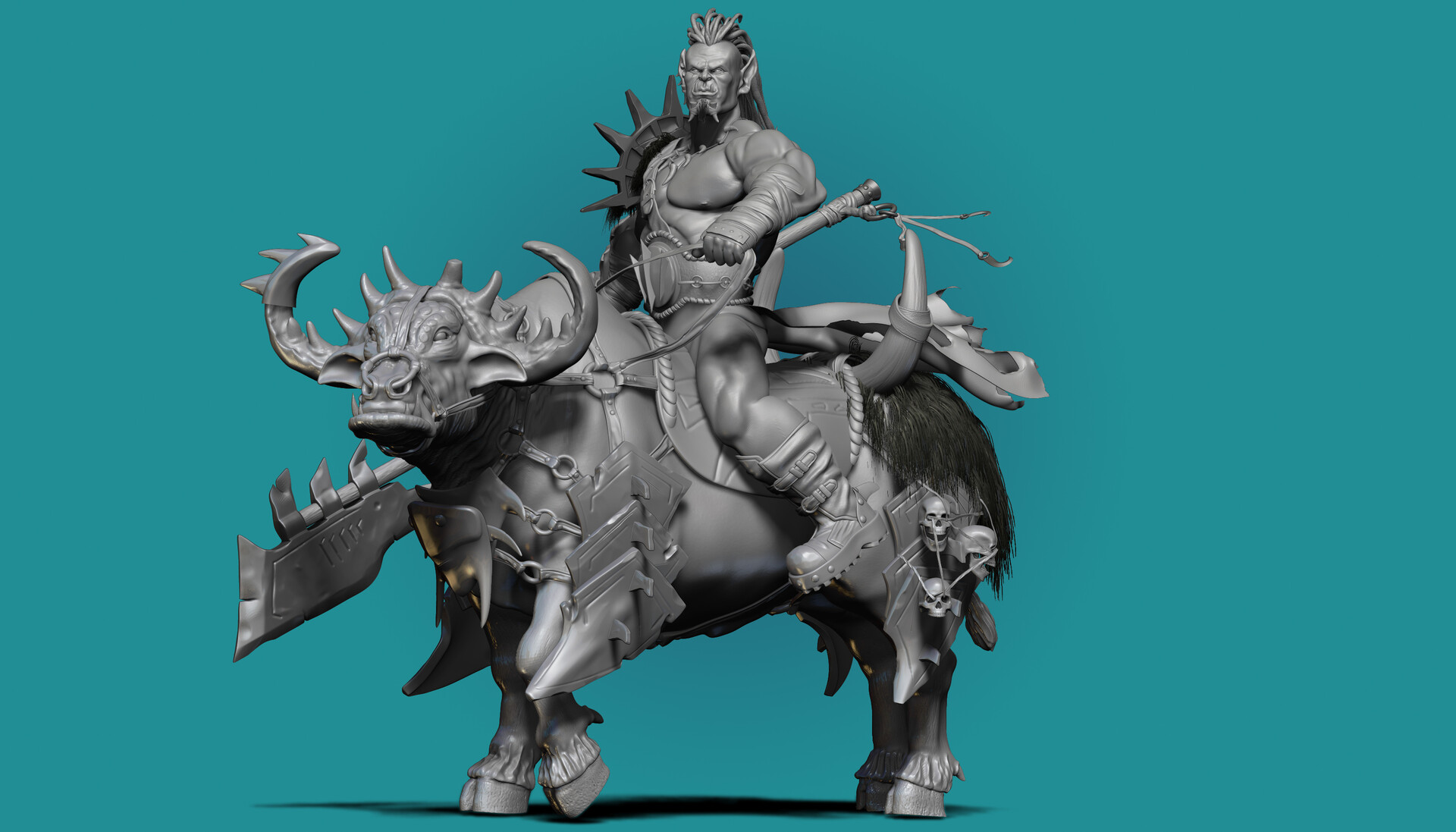 Mahmoud Mohey Eldeen - Orc and Bull Creature