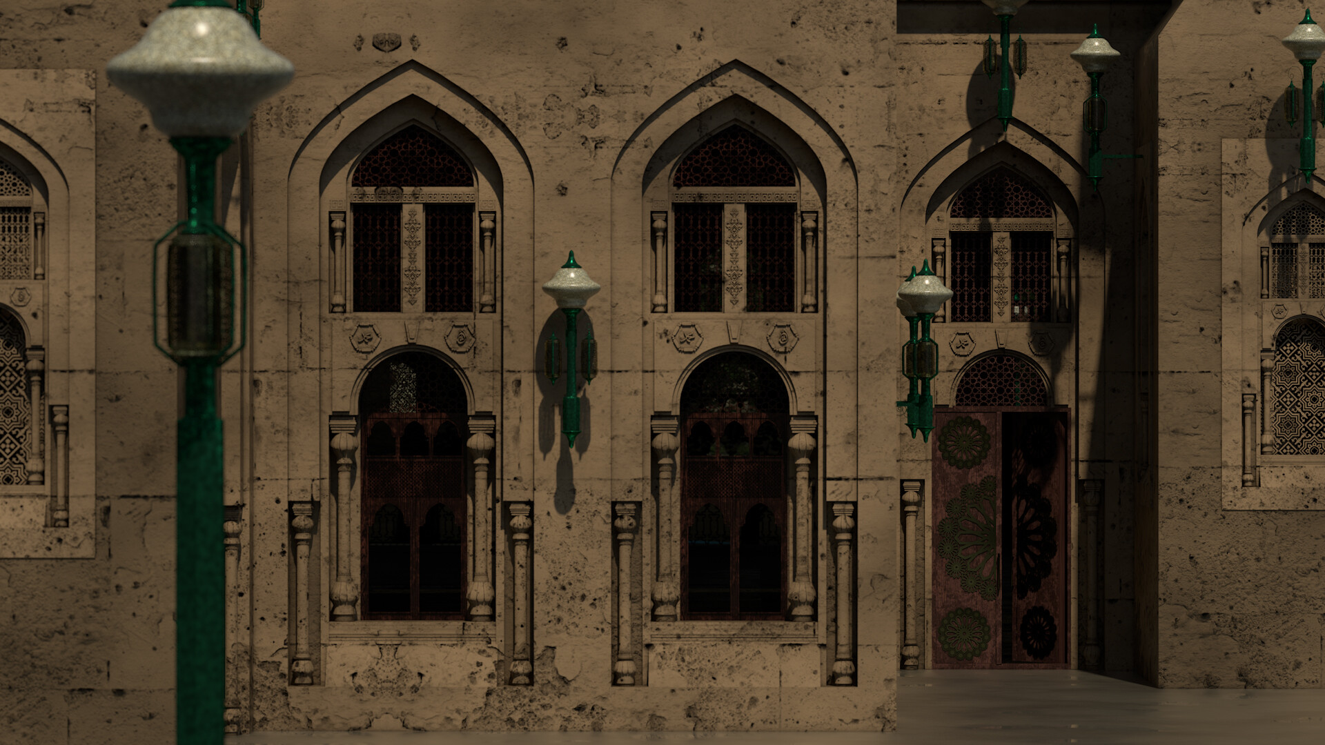 ArtStation - 3D modeling-Simulation of Al-Saleh Mosque Yemeni ...