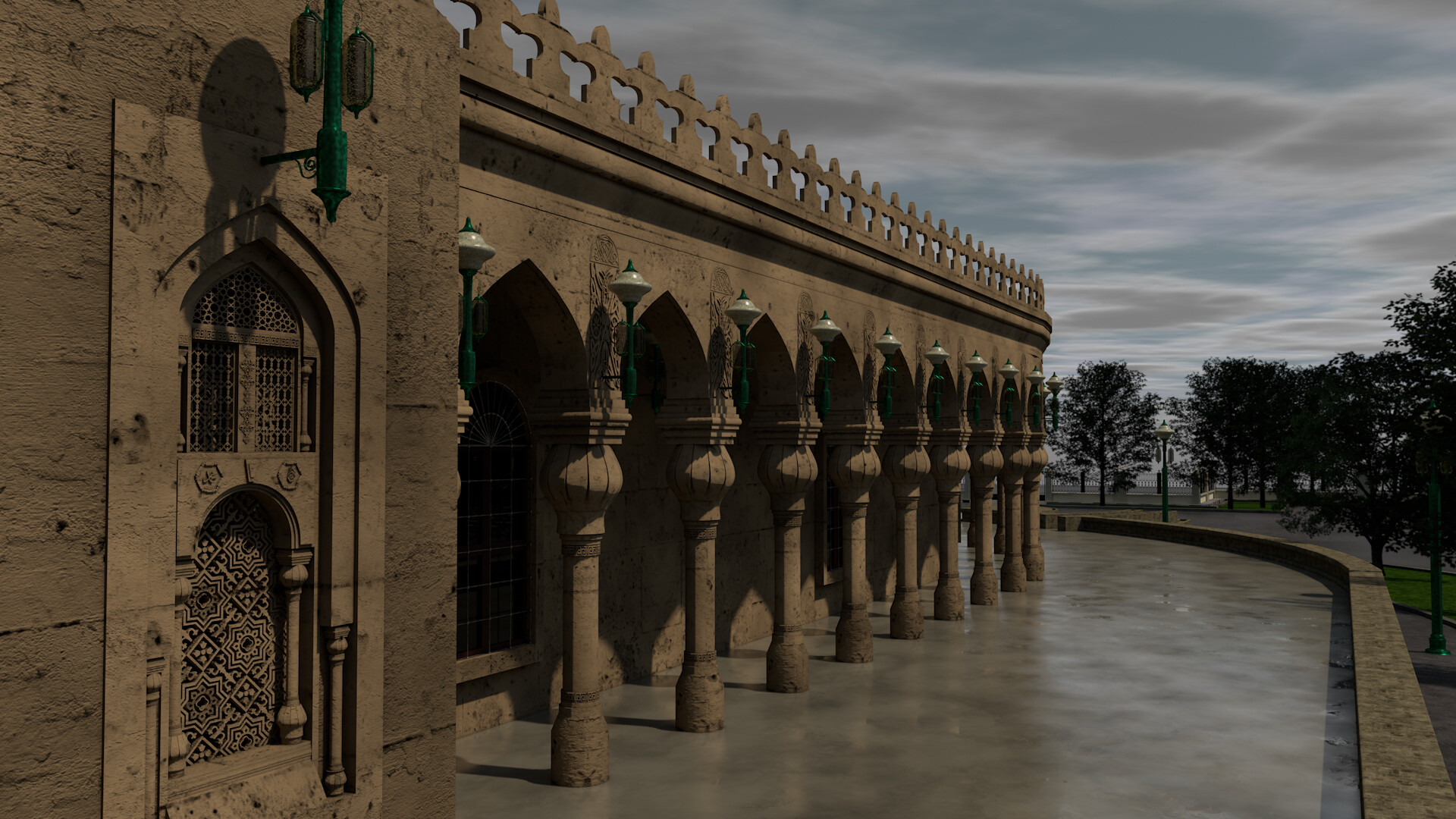 ArtStation - 3D modeling-Simulation of Al-Saleh Mosque Yemeni ...