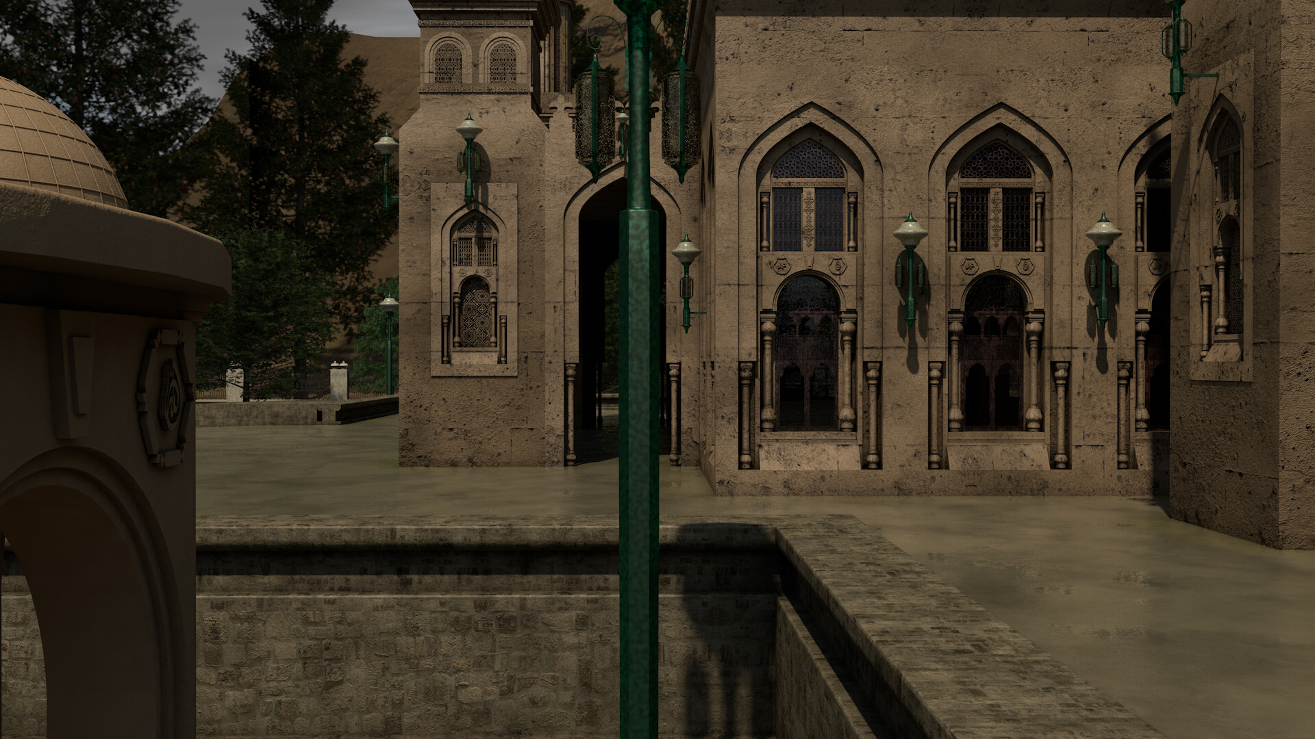 ArtStation - 3D modeling-Simulation of Al-Saleh Mosque Yemeni ...