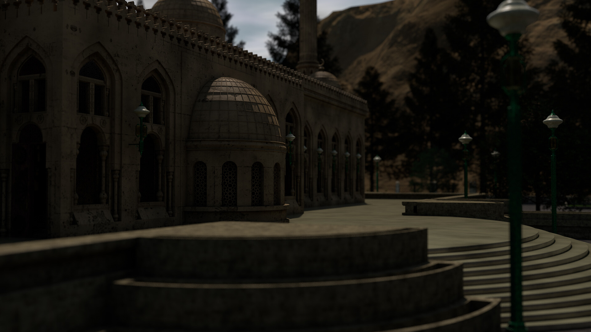ArtStation - 3D modeling-Simulation of Al-Saleh Mosque Yemeni ...