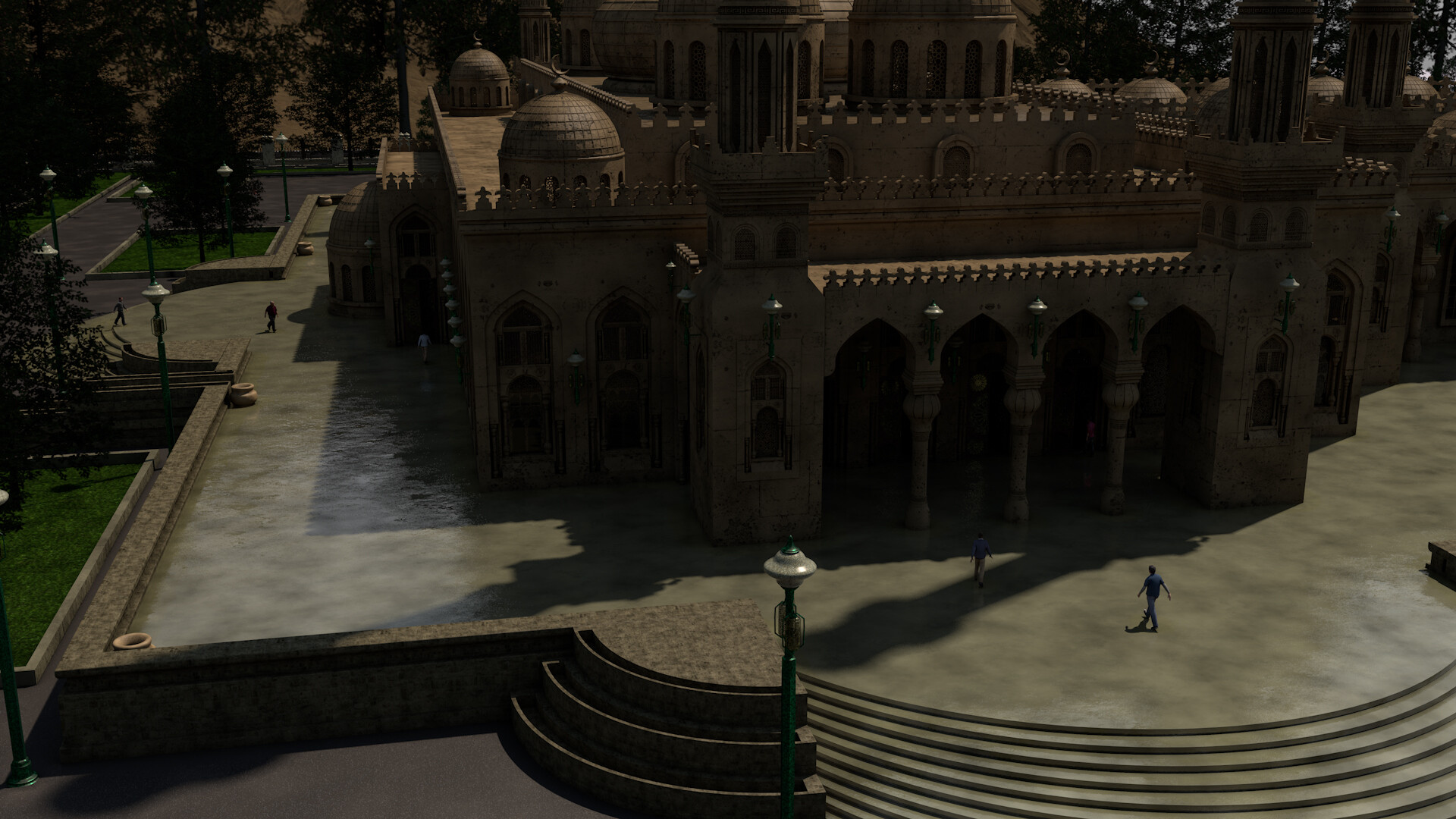 ArtStation - 3D modeling-Simulation of Al-Saleh Mosque Yemeni ...