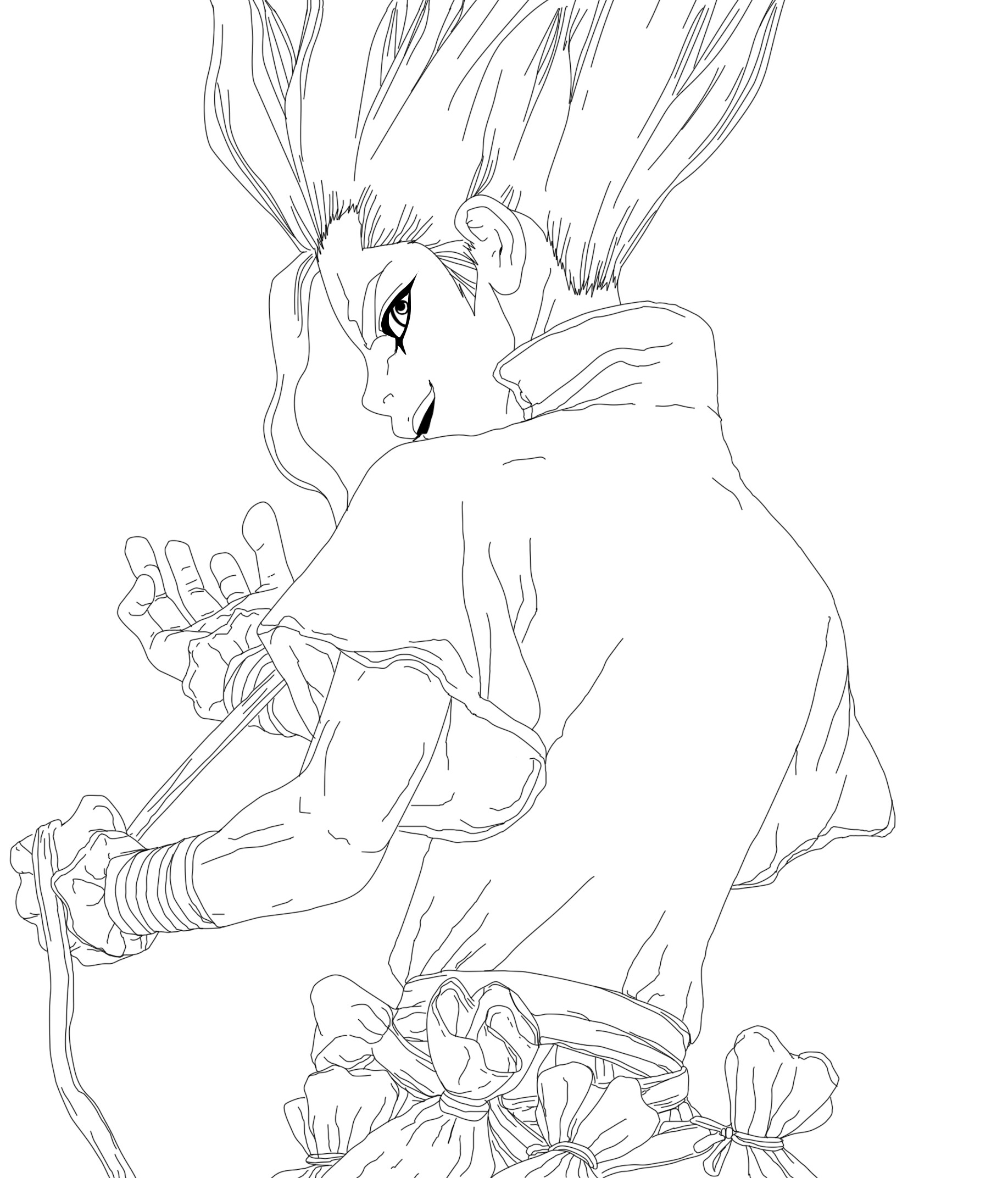 dr stone coloring pages