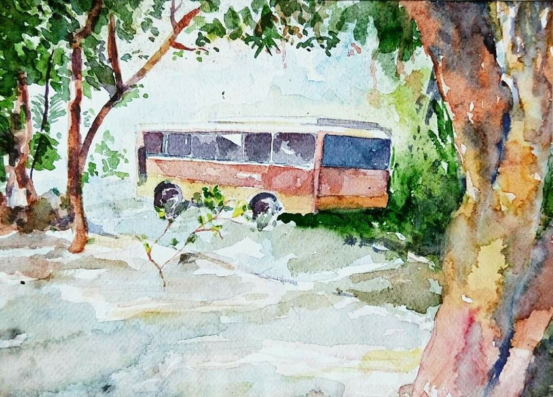 ArtStation - The Red Bus