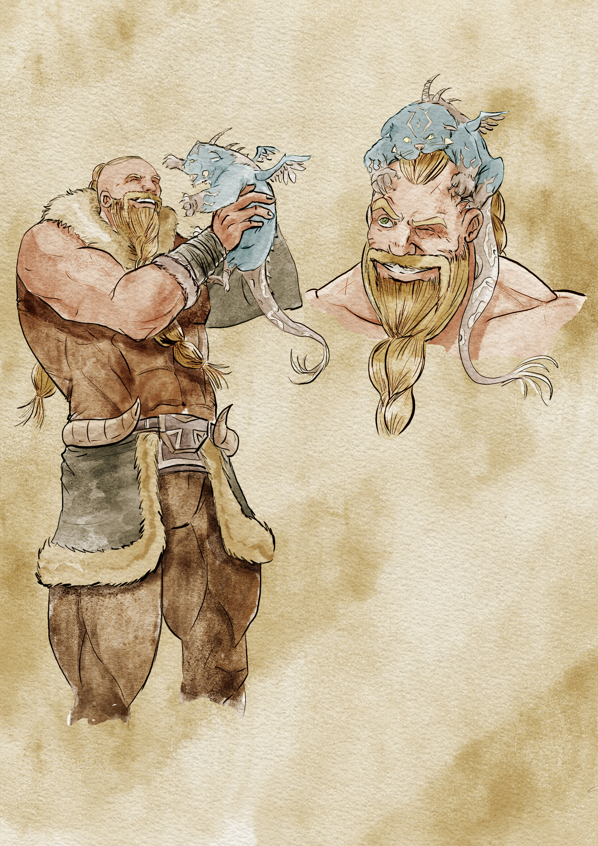 ArtStation - viking and pet beast