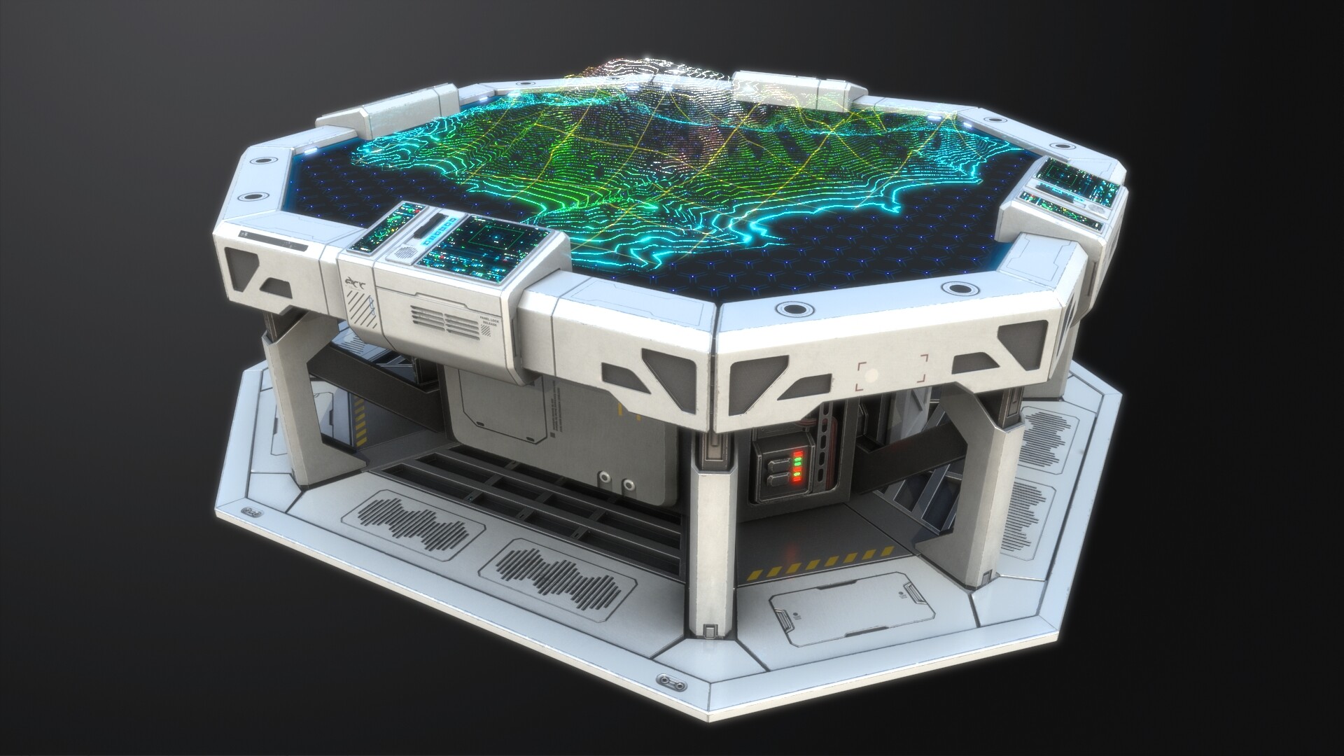 ArtStation - Sci-fi table (low poly)