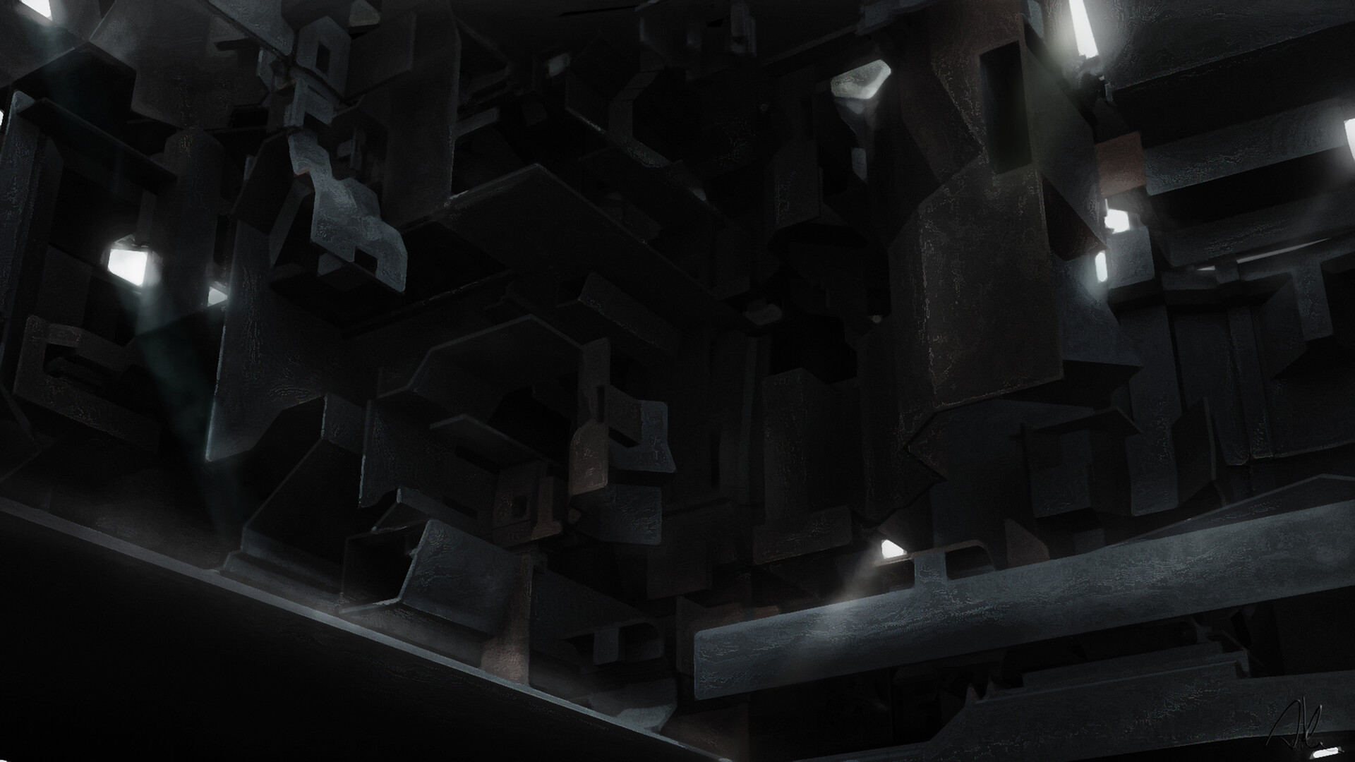 ArtStation - Light and shadows in Trashy world _ Backyard