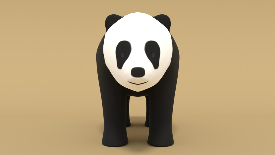 chroma 3D - Cartoon Panda Bear