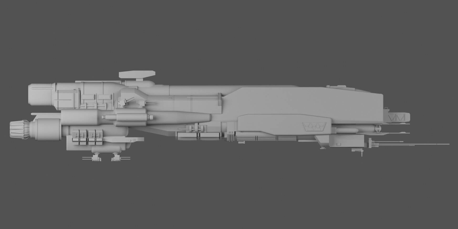 Erik Rolfson - UNSC 'Gladius'-class Heavy Corvette WIP