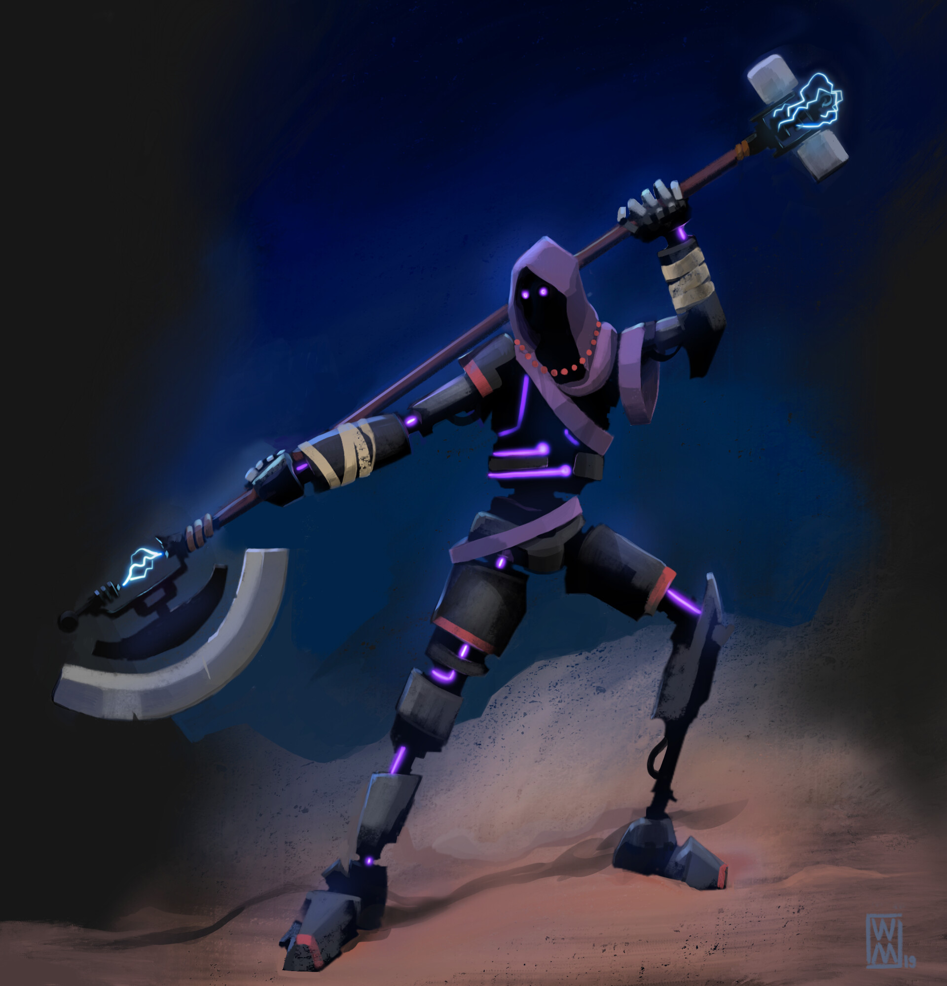 ArtStation - Shroud, the Warforged Monk