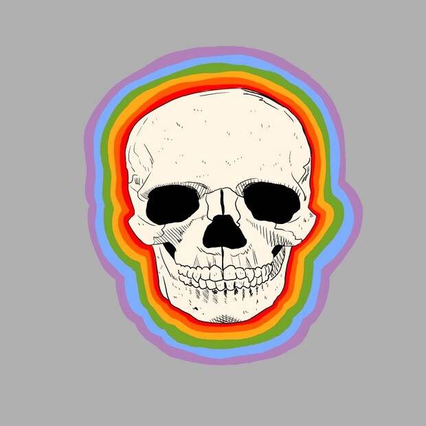 ArtStation - skull sticker design