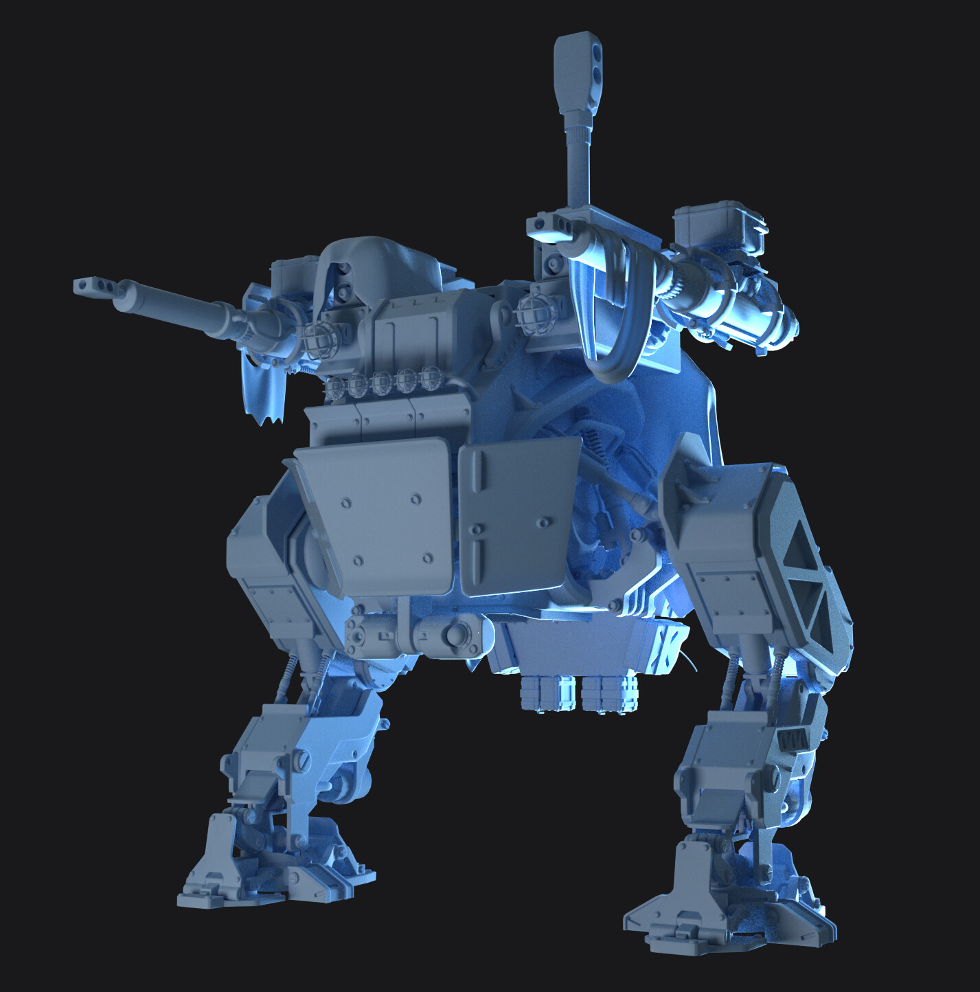 ArtStation - Tank mecha high poly