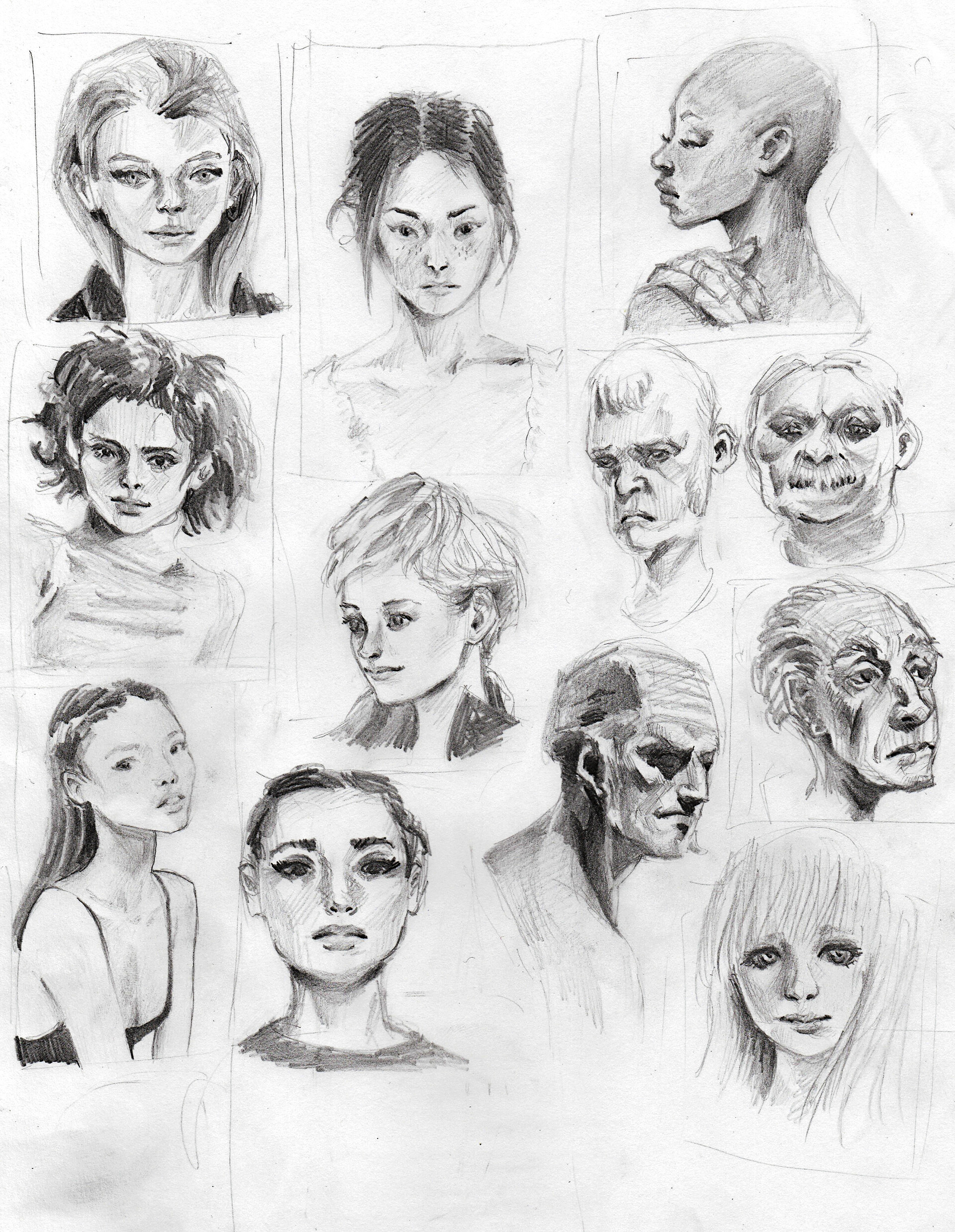 David Solarte caro - portrait sketch practice