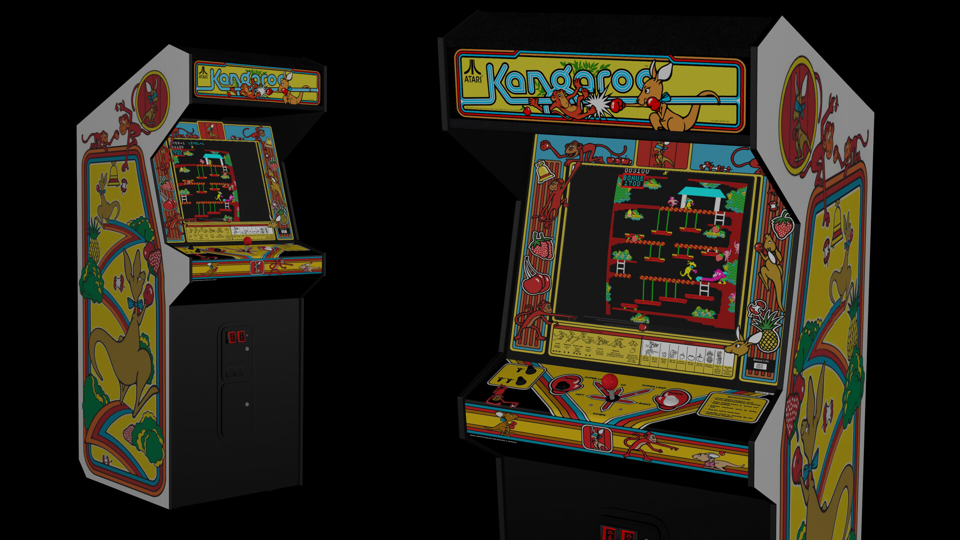 ArtStation - Kangaroo 1982 Atari Cabinet