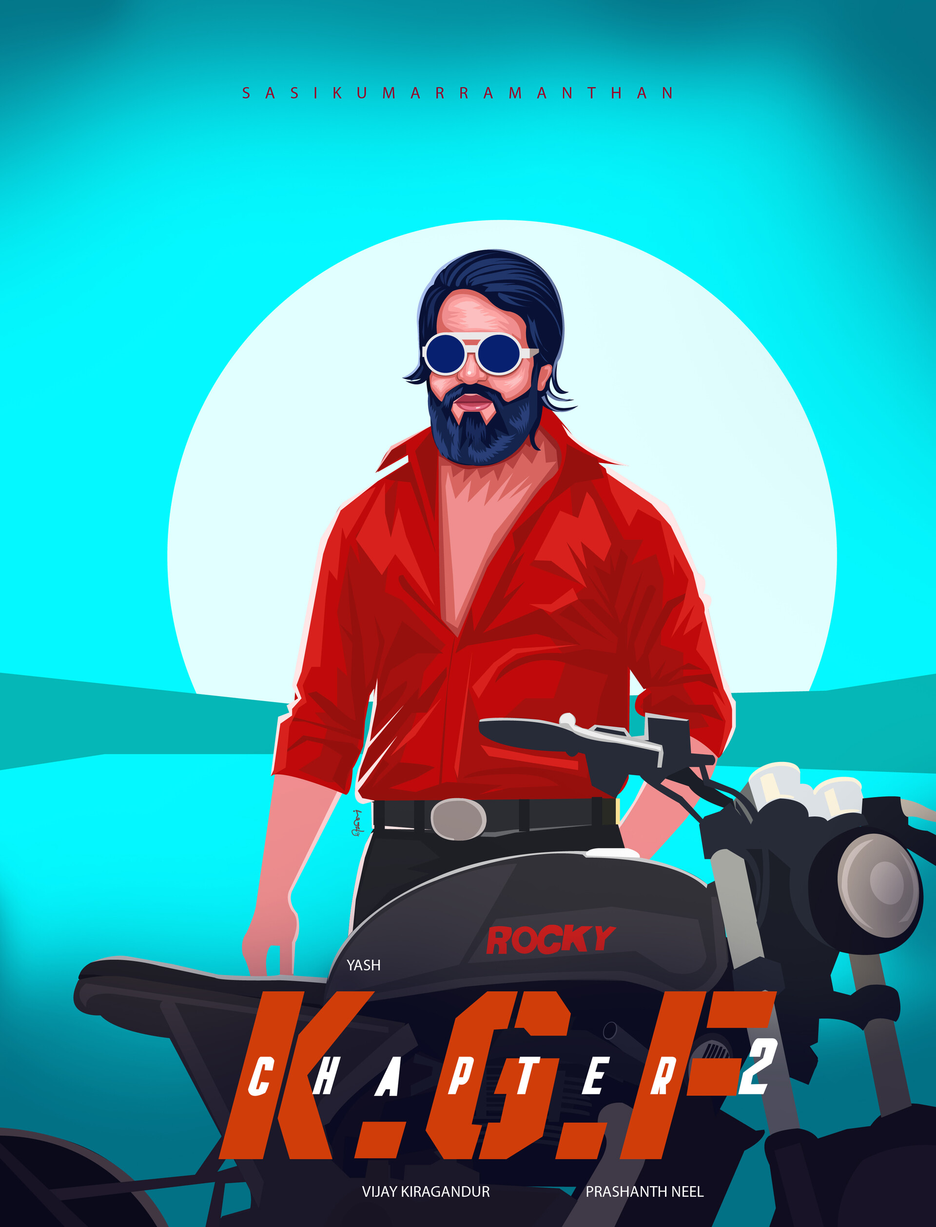 ArtStation - Kgfchapter2 movie poster illustration