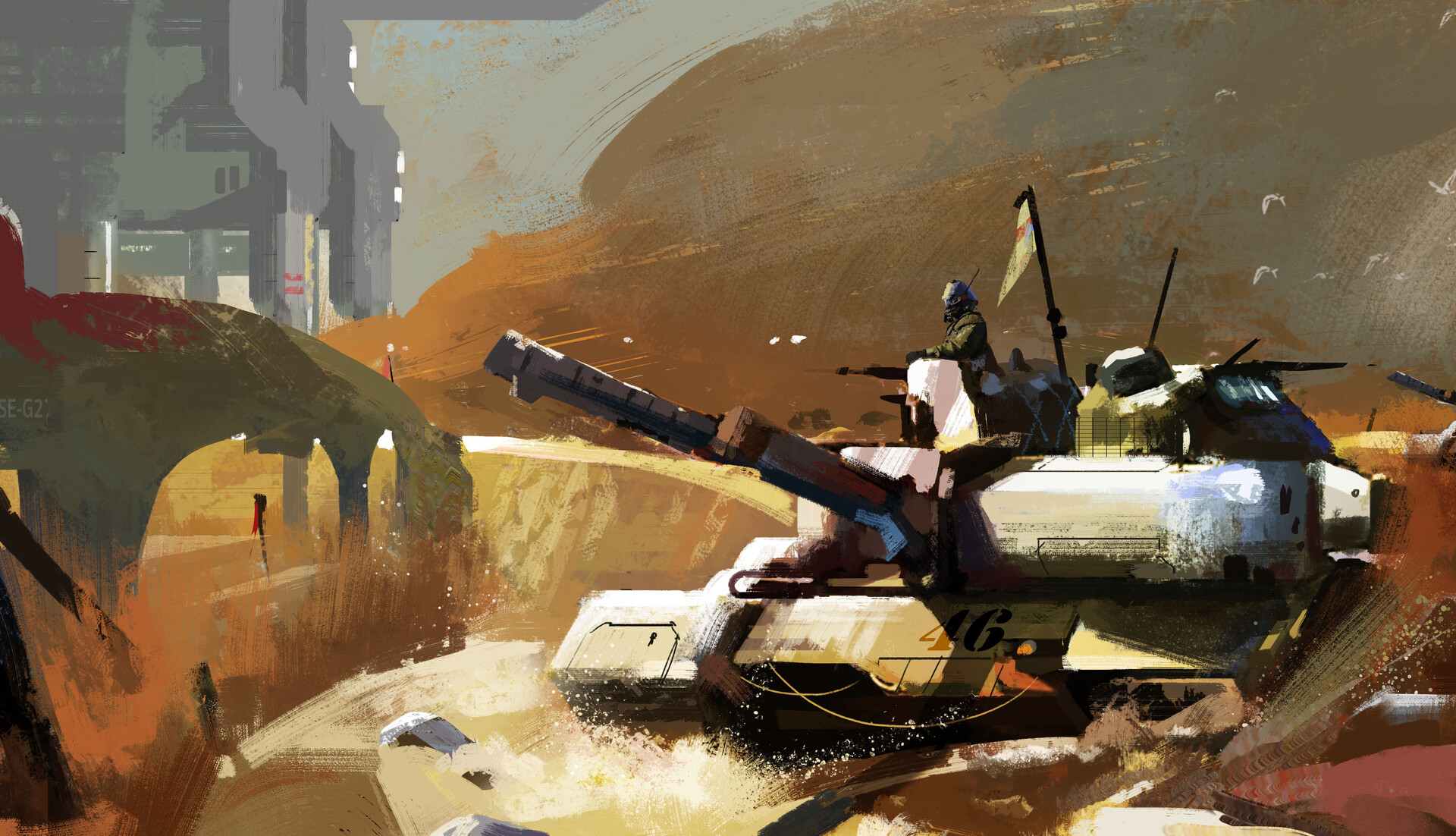 ArtStation - A TANK IN WAR
