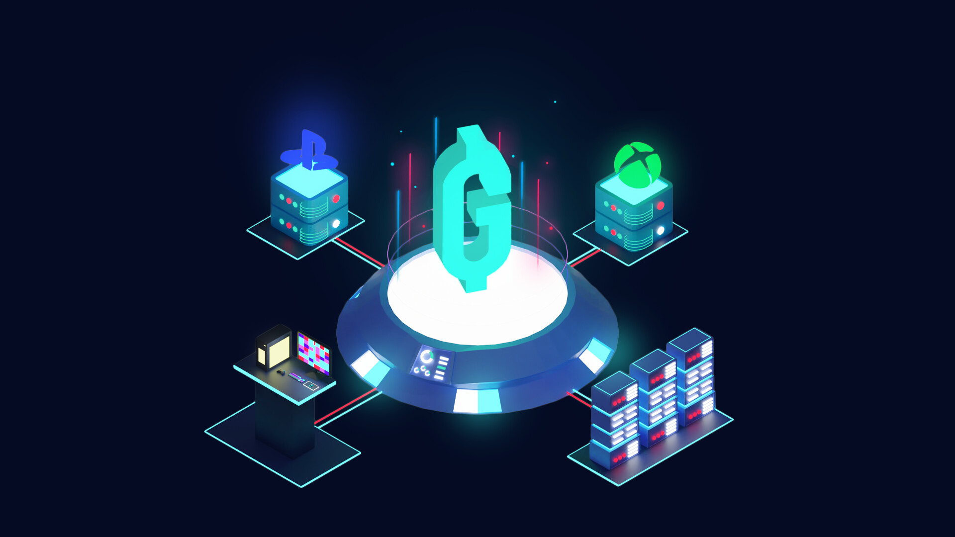 ArtStation - 3D Server Illustration for a website