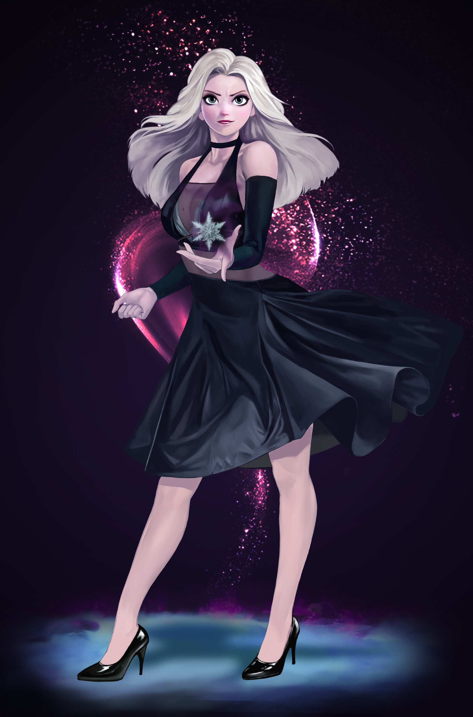 That's a pretty unusual interpretation of Dark Elsa - by Jeong Chan Jo ...