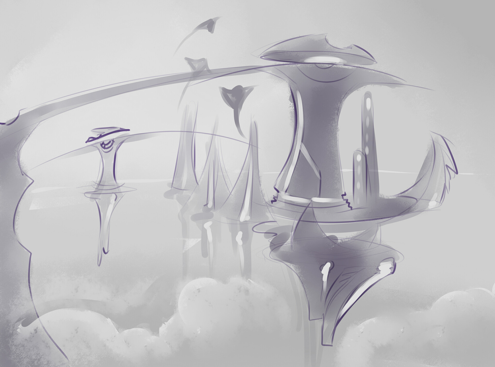 Bethany Walters - City on the Clouds Concept Art