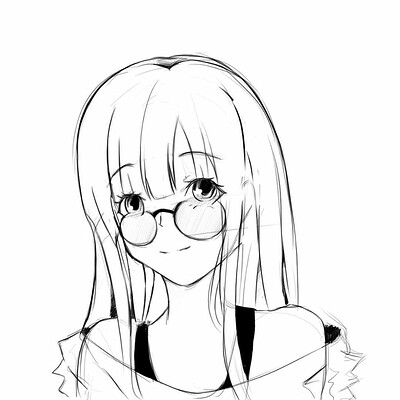 how to draw anime with glasses