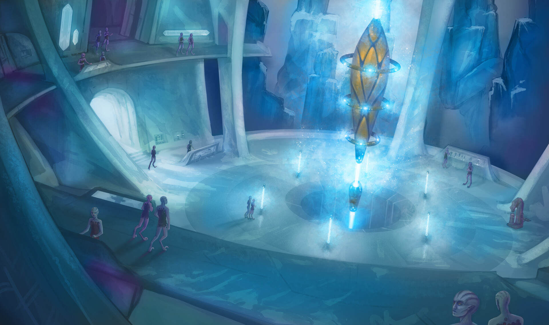 ArtStation - Pillar Room Concept Art