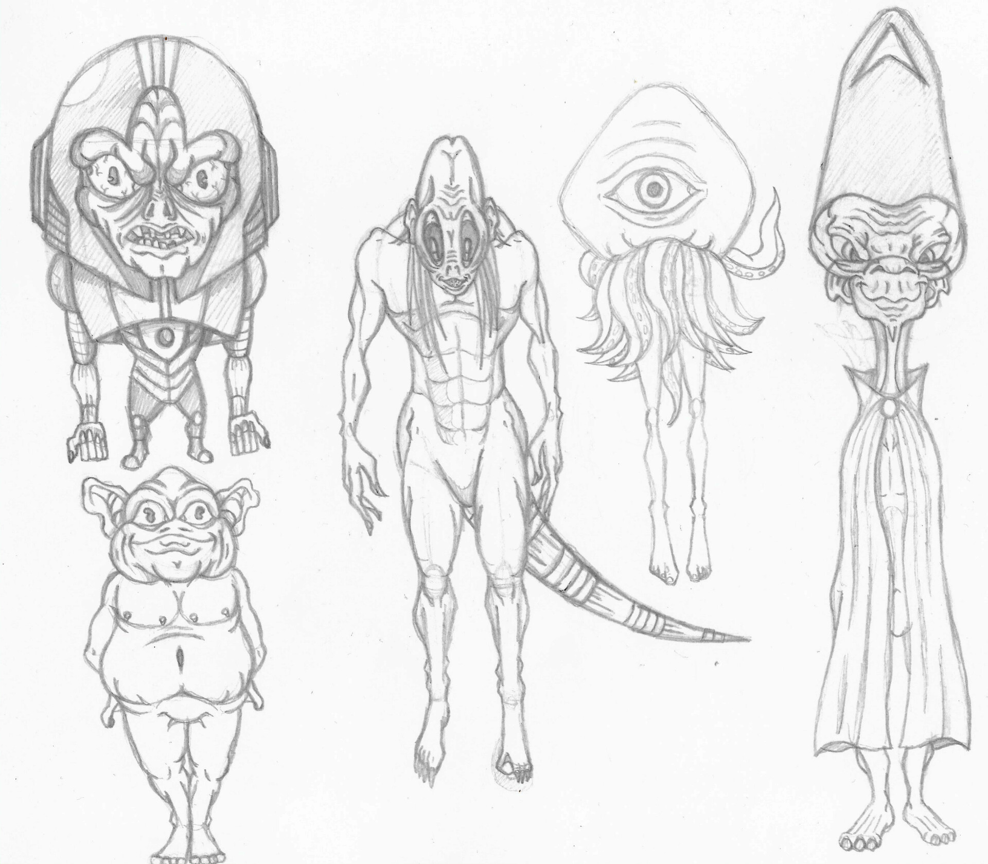 ArtStation - Alien Character Sketches #4