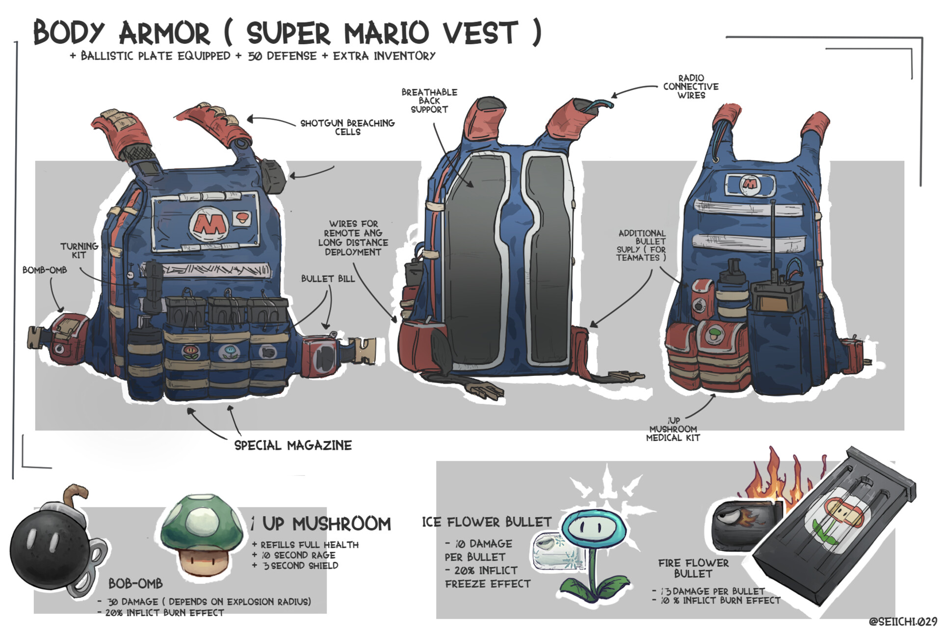 ArtStation - Body Armor "Super Mario Vest"