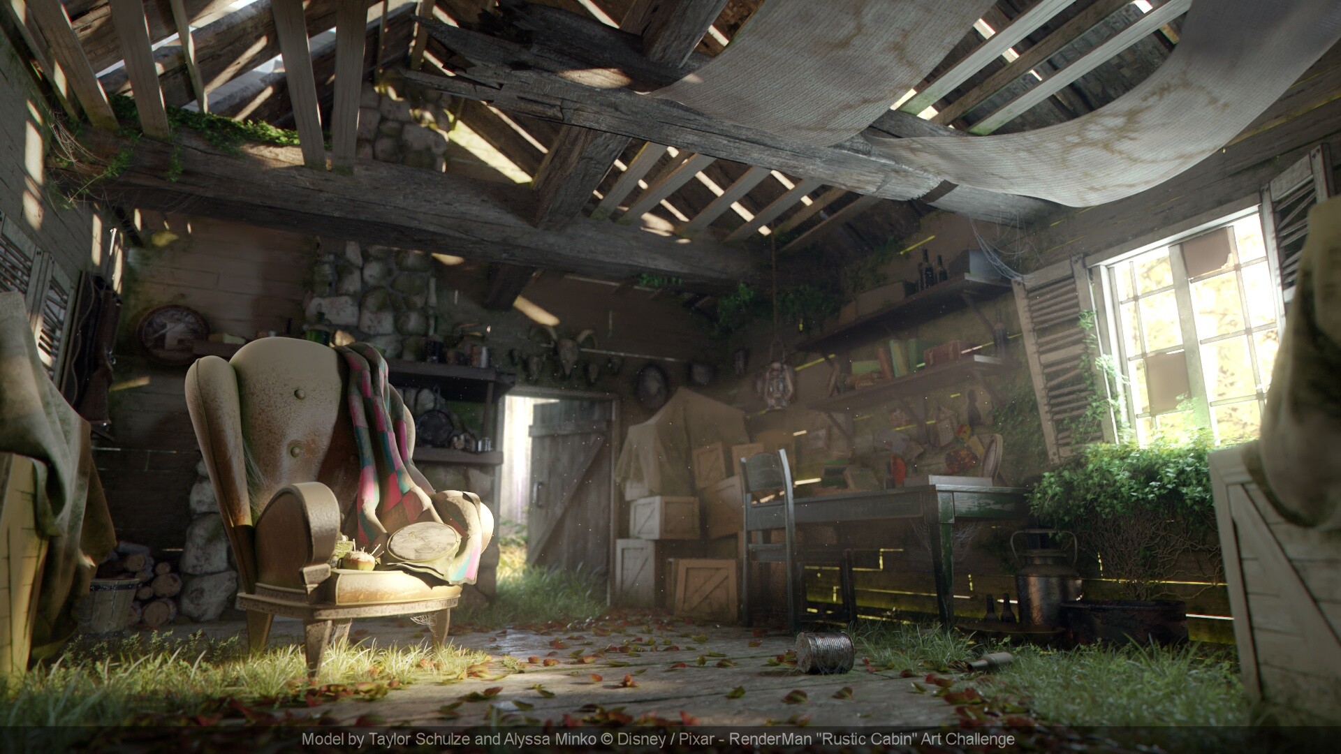 ArtStation - Pixar's Renderman Rustic Cabin Art Challenge Finalist Entry