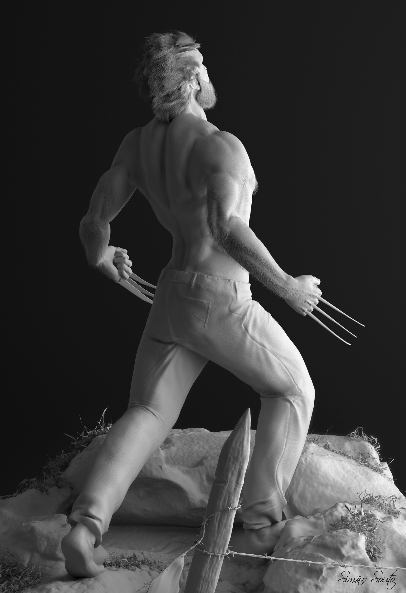 Simao Souto - Wolverine Sculpture