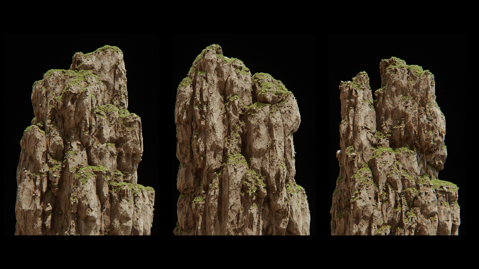 Hirokazu Yokohara - stylized procedural cliff C4D