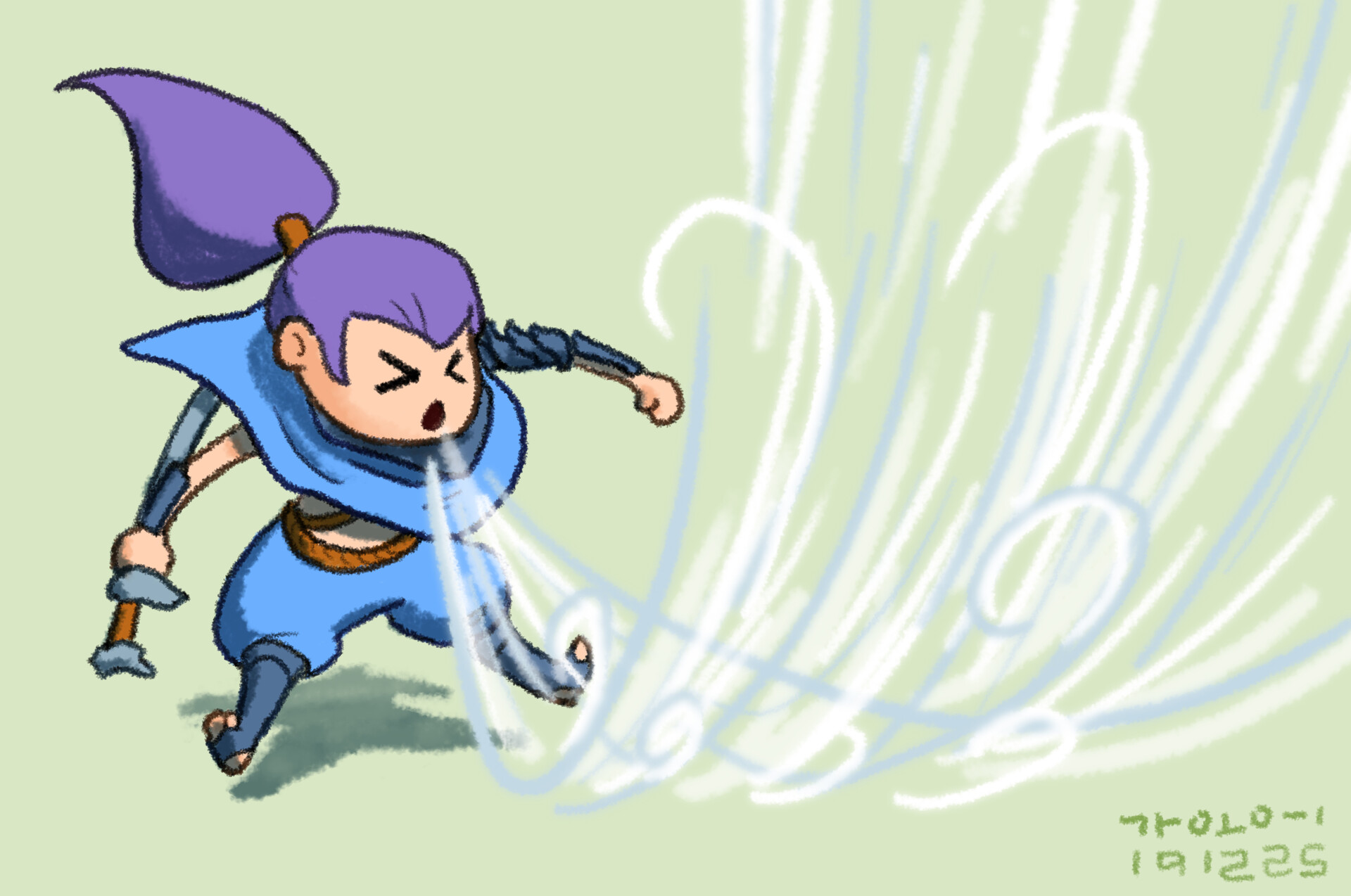 ArtStation - Yasuo casting Wind Wall