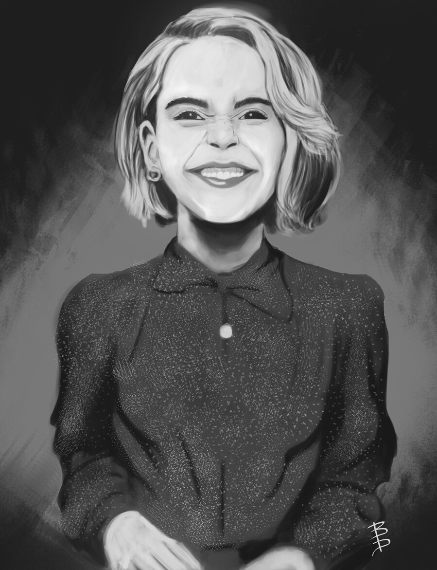 ArtStation - Kiernan Shipka Portrait and Value study